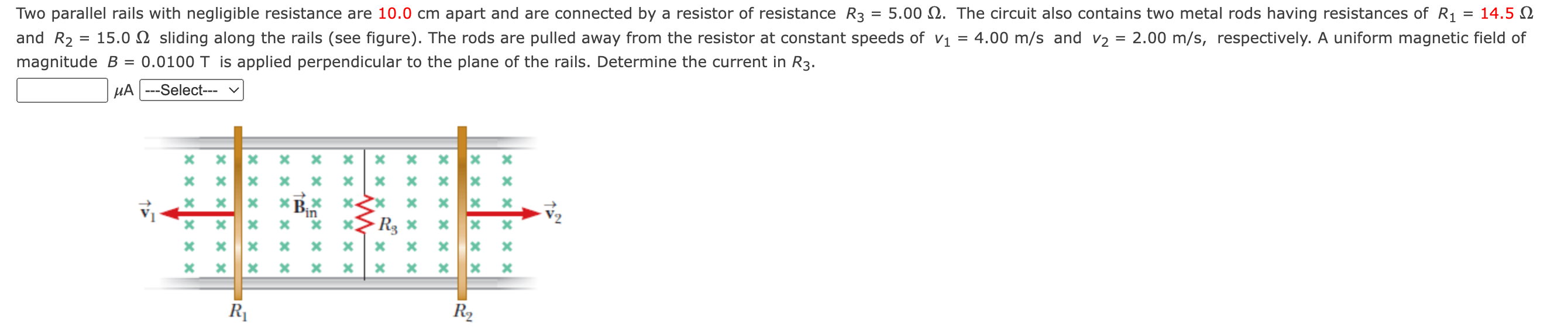 Solved Two parallel rails with negligible resistance are | Chegg.com