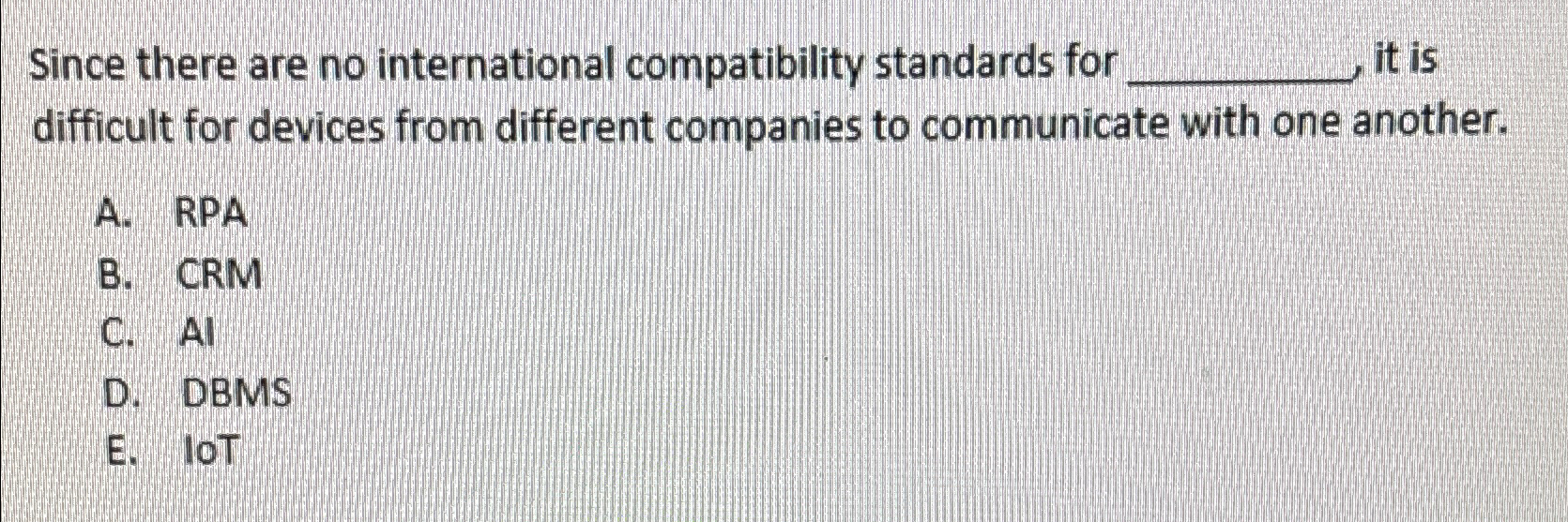 Solved Since there are no international compatibility | Chegg.com