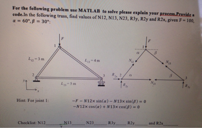 Solved For the following problem use MATLAB to solve please | Chegg.com