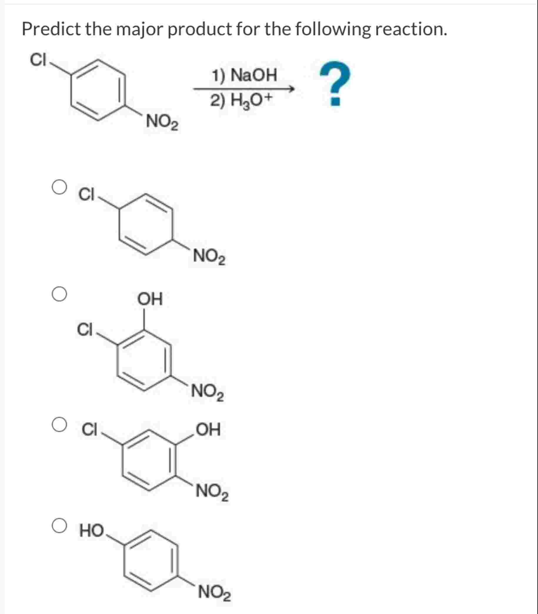 [Solved]: Predict the major product for the following reacti