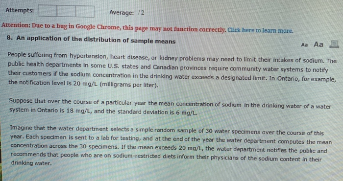 Solved Attempts: Average: 2 Attention: Due to a bug in | Chegg.com