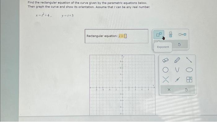 Solved Find the rectangular equation of the curve given by | Chegg.com