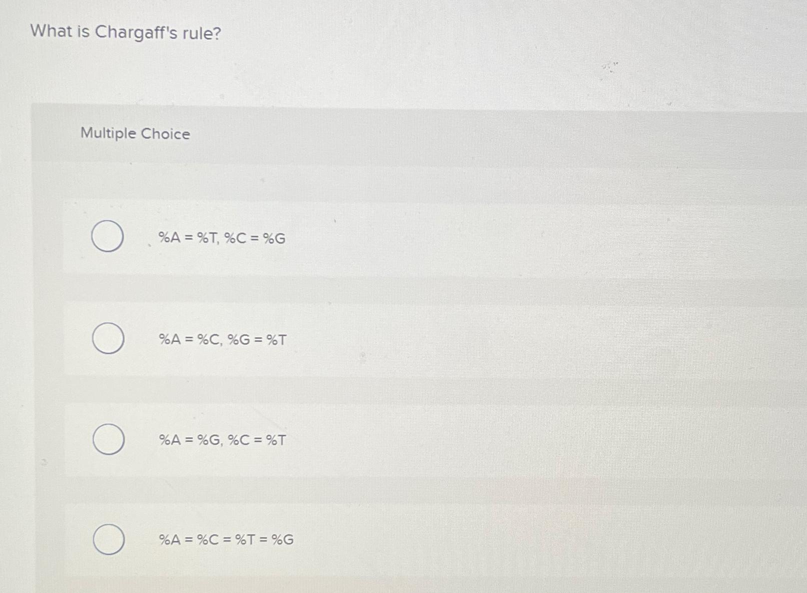Solved What is Chargaff's rule?Multiple | Chegg.com