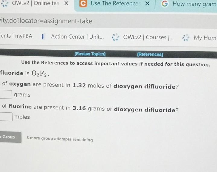 Solved OWLV2 Online tea X C Use The References X G How many | Chegg.com