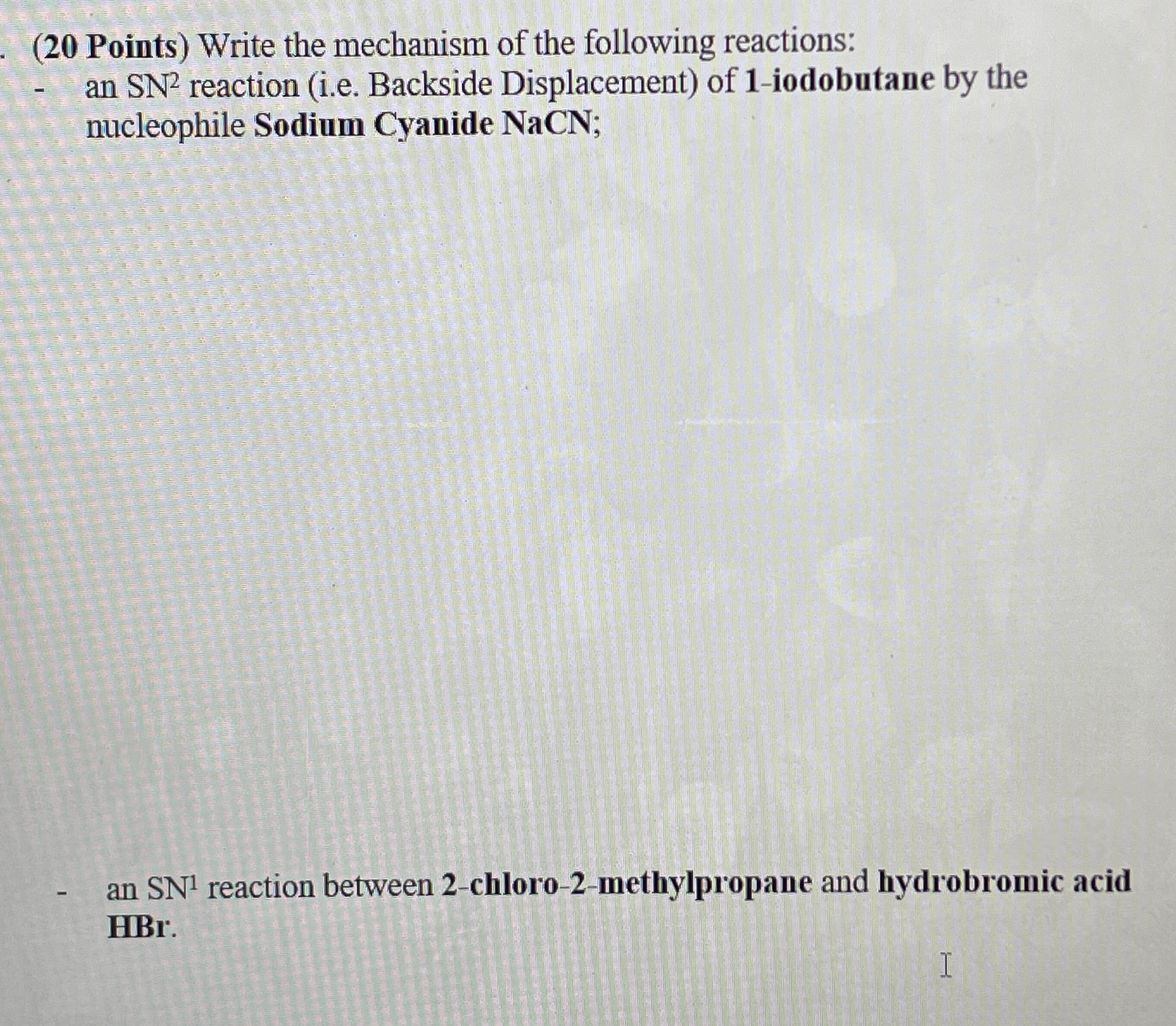 Solved (20 ﻿Points) ﻿Write the mechanism of the following | Chegg.com