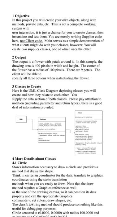 1 Objective In this project you will create your own | Chegg.com