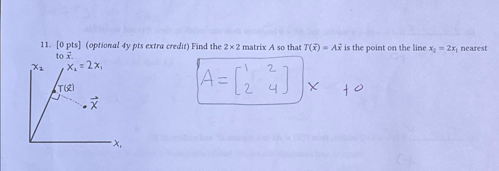 Solved [0 ﻿pts] (optional 4y pts extra credit) ﻿Find the 2×2 | Chegg.com