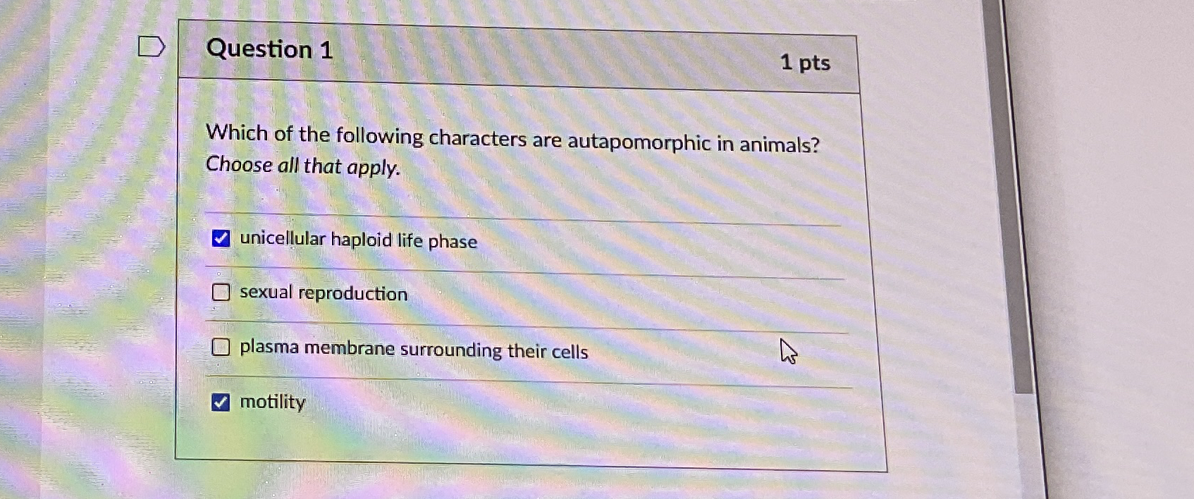 Solved Question 11 ﻿ptsWhich of the following characters are | Chegg.com
