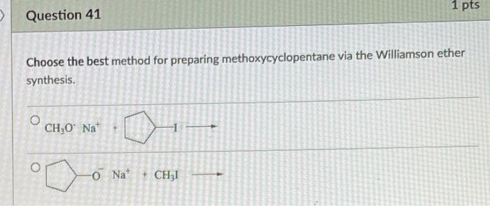 Solved 1 pts > Question 41 Choose the best method for | Chegg.com