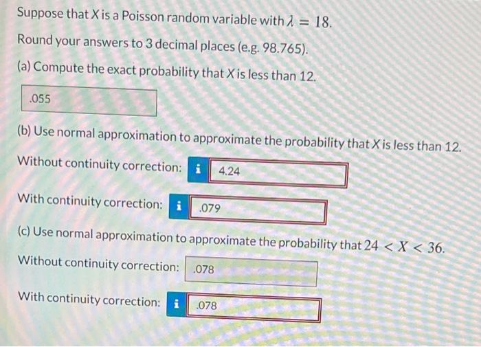 Solved Suppose that X is a Poisson random variable with 2 = | Chegg.com