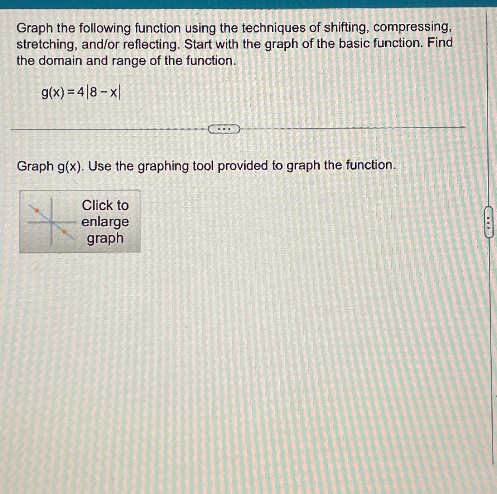 Solved Graph the following function using the techniques of | Chegg.com