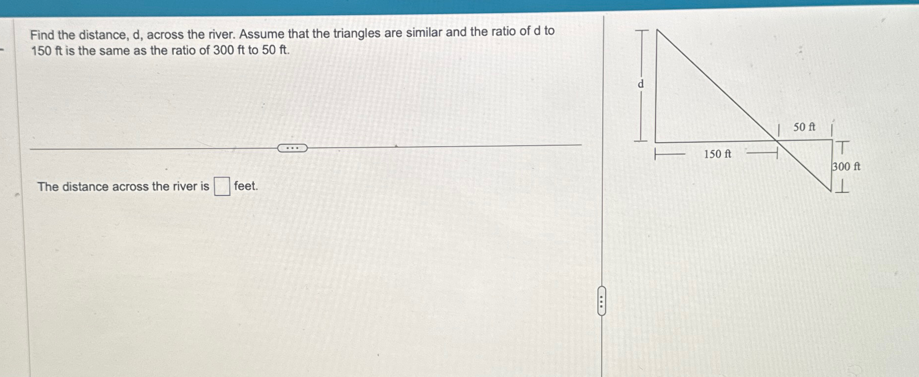 Solved Find the distance, d, ﻿across the river. Assume that | Chegg.com