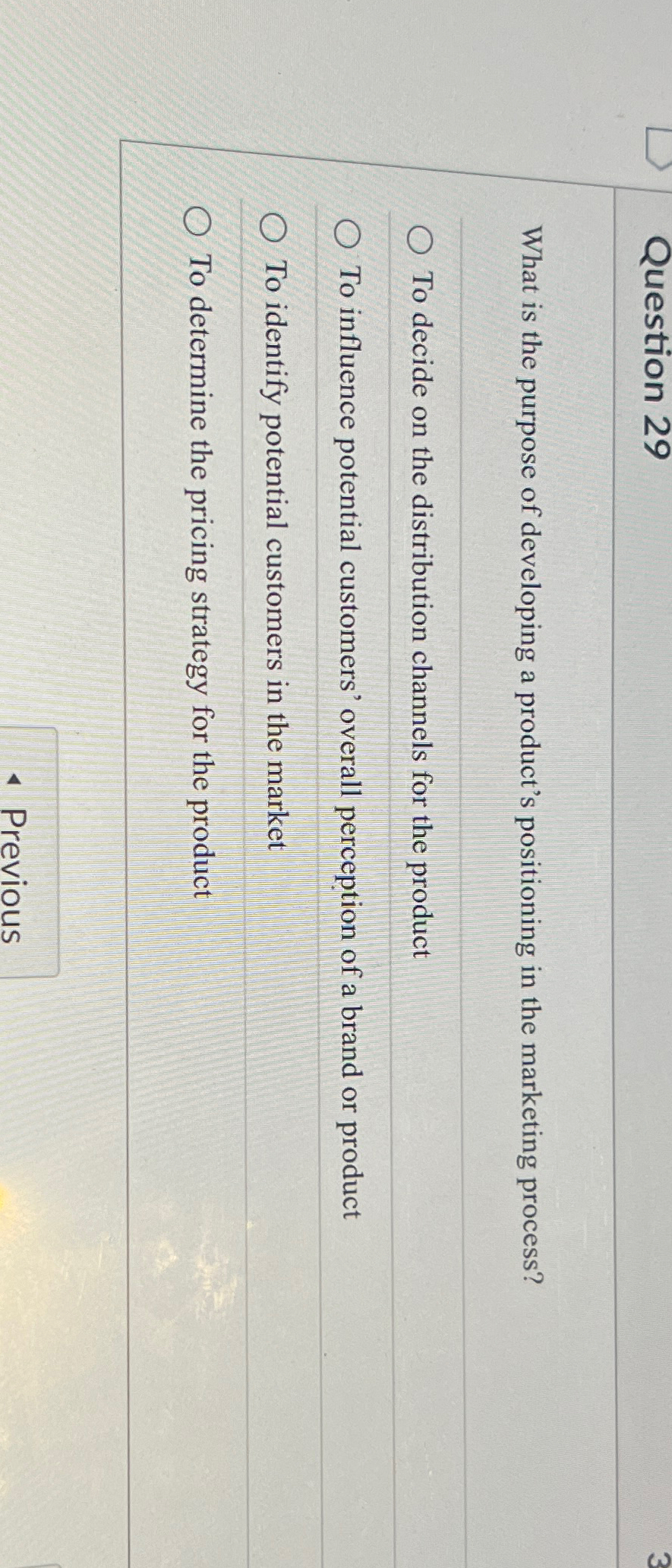 Solved Question 29What is the purpose of developing a | Chegg.com