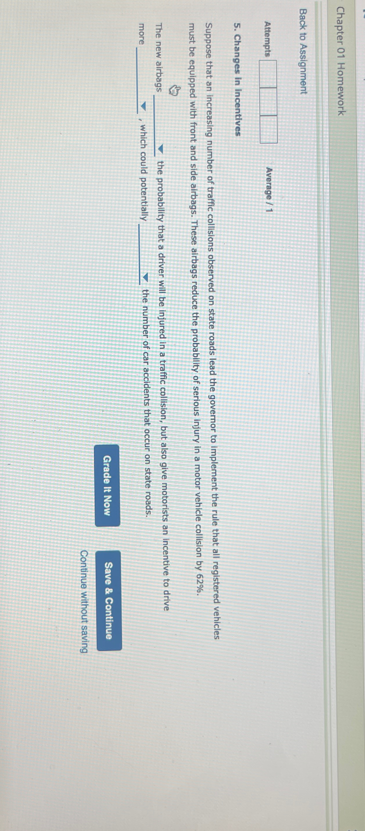 Solved Chapter 01 ﻿HomeworkBack to AssignmentAttempts | Chegg.com