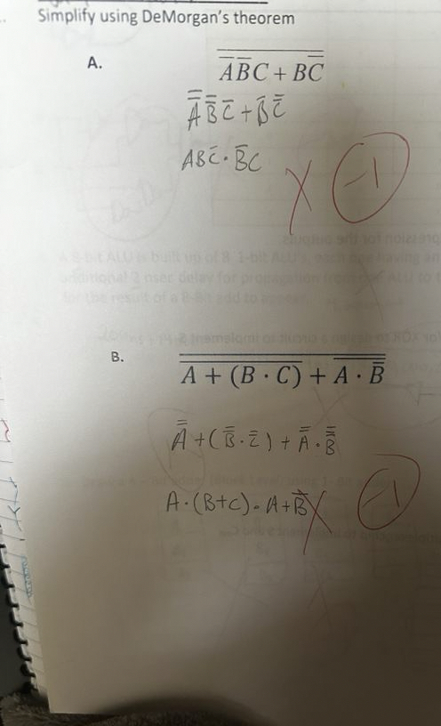 Solved by an EXPERT Simplify using DeMorgan's | Chegg.com