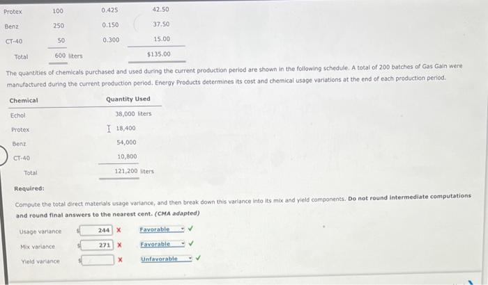 Solved Direct Materials Usage Variances: Direct Materials | Chegg.com