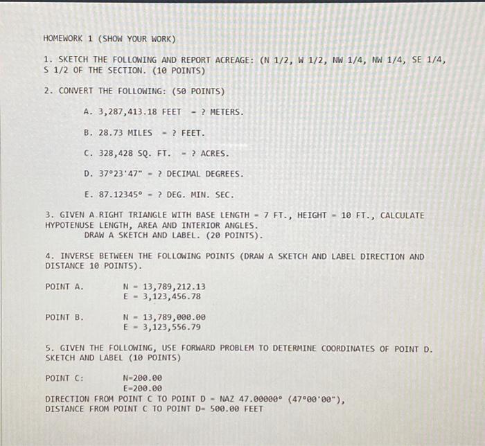 Solved HOMEWORK 1 (SHOW YOUR WORK) 1. SKETCH THE FOLLOWING | Chegg.com