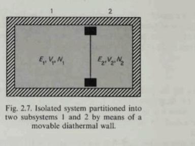 Fig. 2.7. Isolated system partitioned into two | Chegg.com