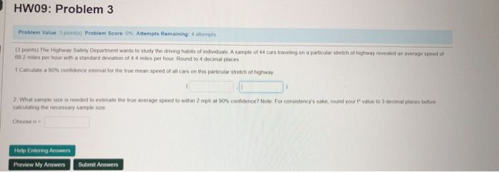 Solved HW09: Problem 3 Problem Value 3 points) Problem Score | Chegg.com