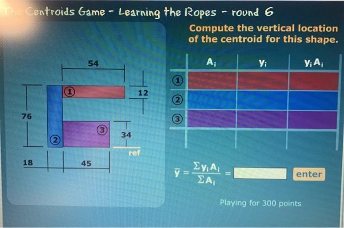 Solved The Centroids Game - Learning the Ropes - round 6 | Chegg.com