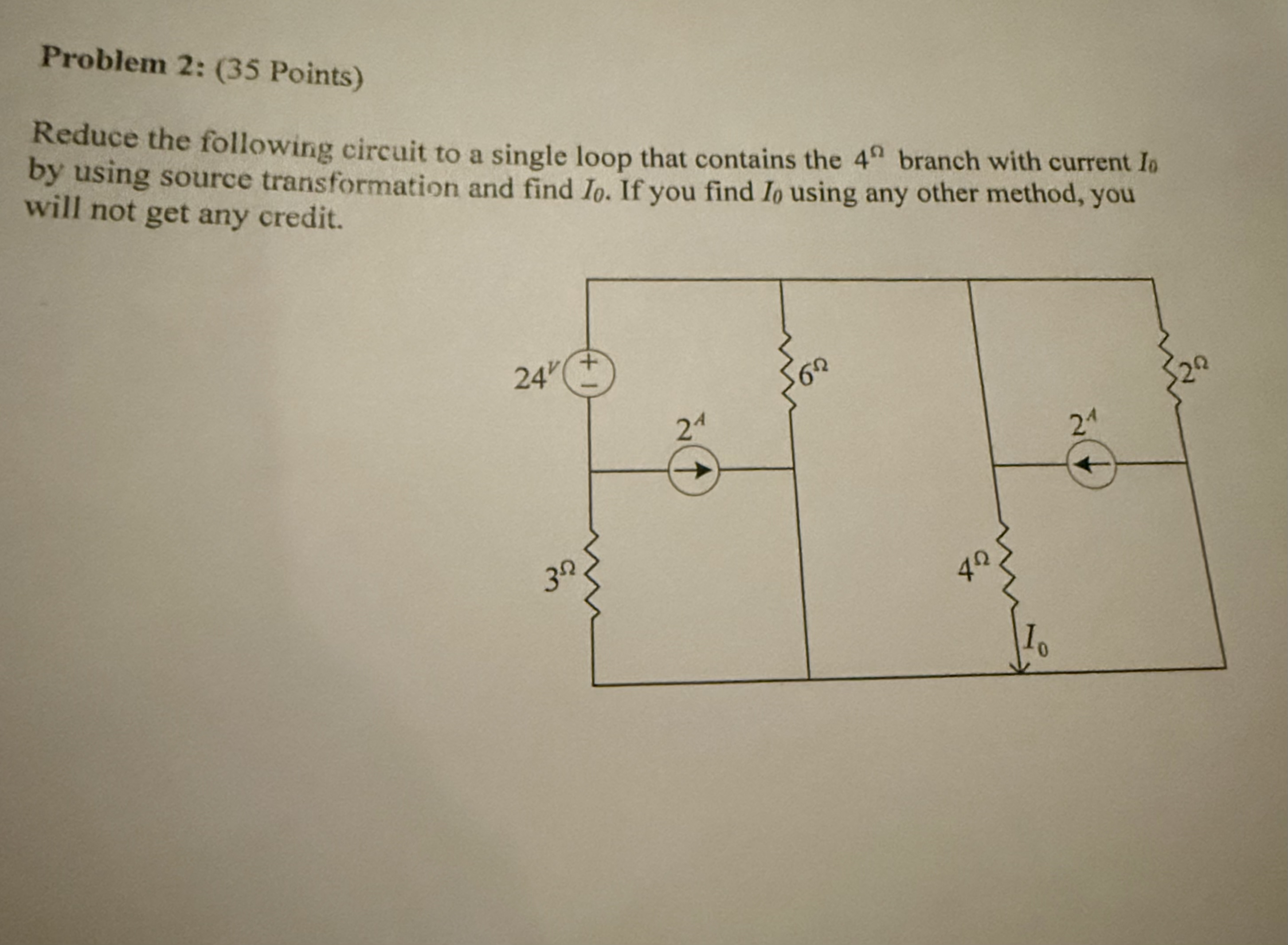 Problem 2: (35 ﻿Points)Reduce the following circuit | Chegg.com