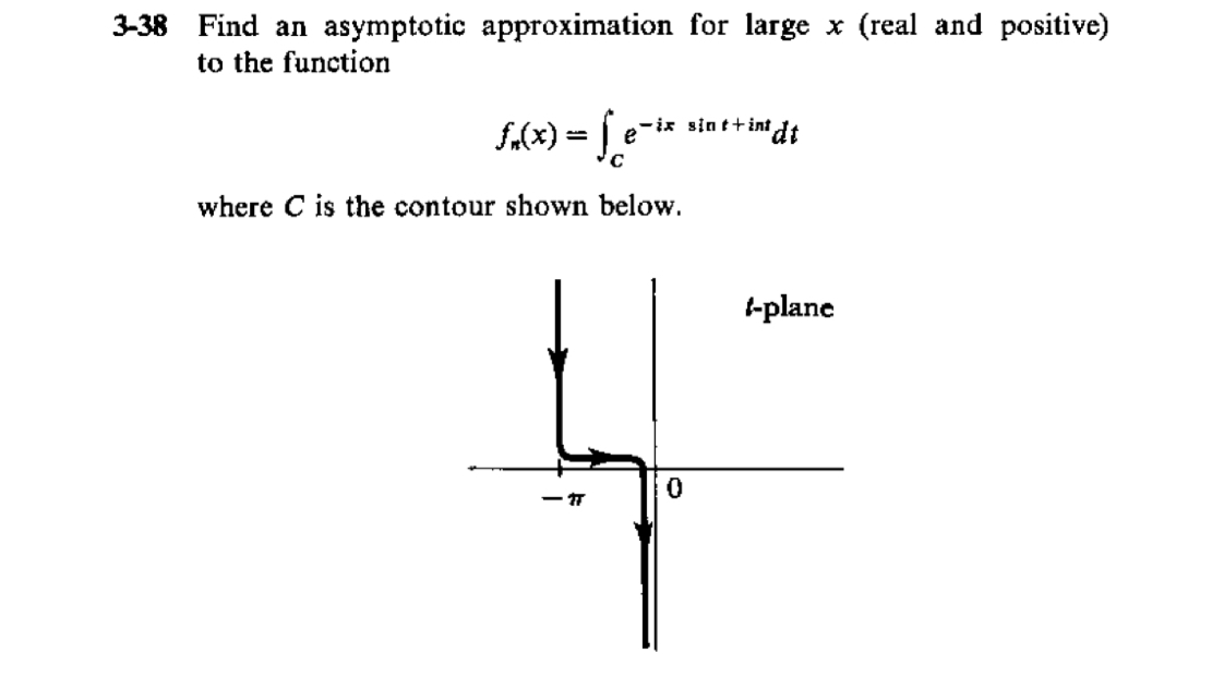 Solved 3-38 ﻿Find an asymptotic approximation for large | Chegg.com