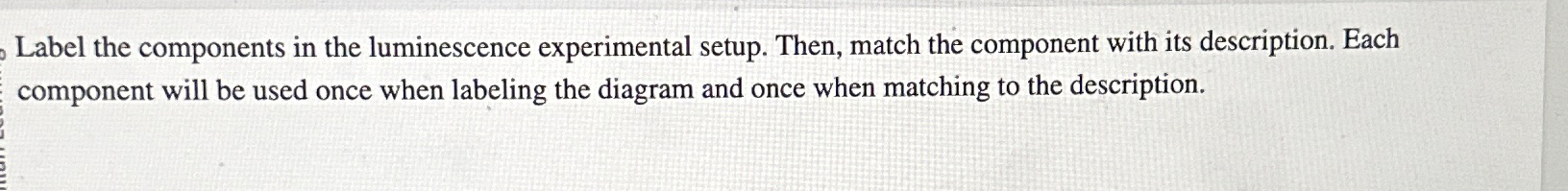 Solved Label the components in the luminescence experimental | Chegg.com