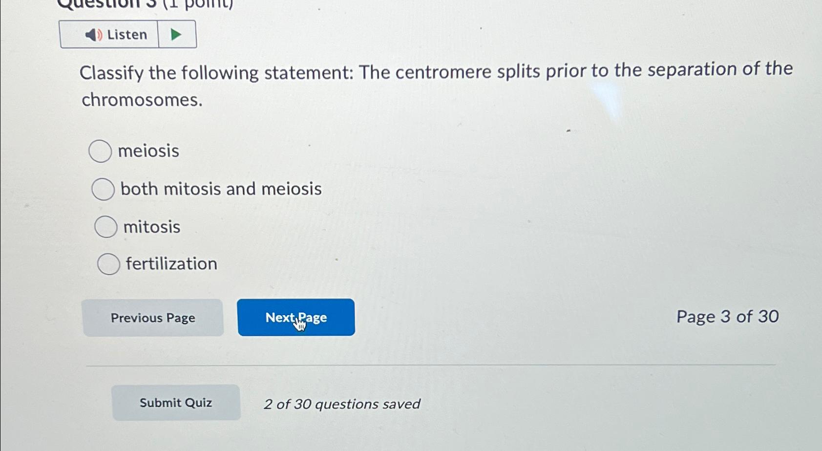 Solved ListenClassify the following statement: The | Chegg.com