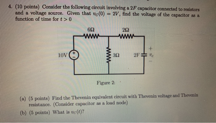 Solved 4. (10 points) Consider the following circuit | Chegg.com