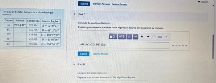 Solved The data k the tatie below is for a closed polygon b | Chegg.com
