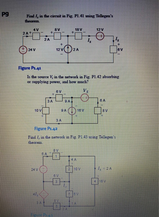 Solved P9 Find I, in the circuit in Fig. P1.41 using | Chegg.com