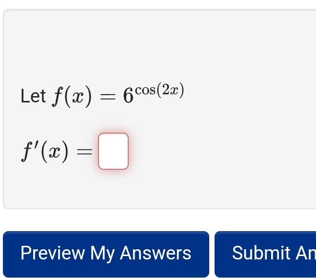 Solved Let F X 6cos 2x F X Preview My Answerssubmit An