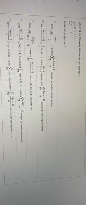 Solved 5 Which of the following statements best justifies it | Chegg.com