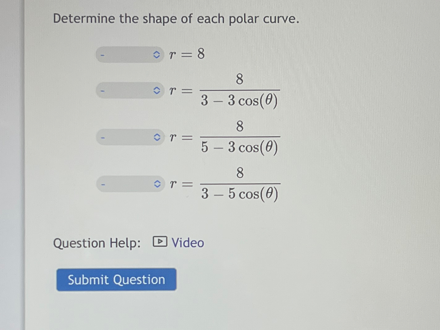 Solved Determine the shape of each polar | Chegg.com