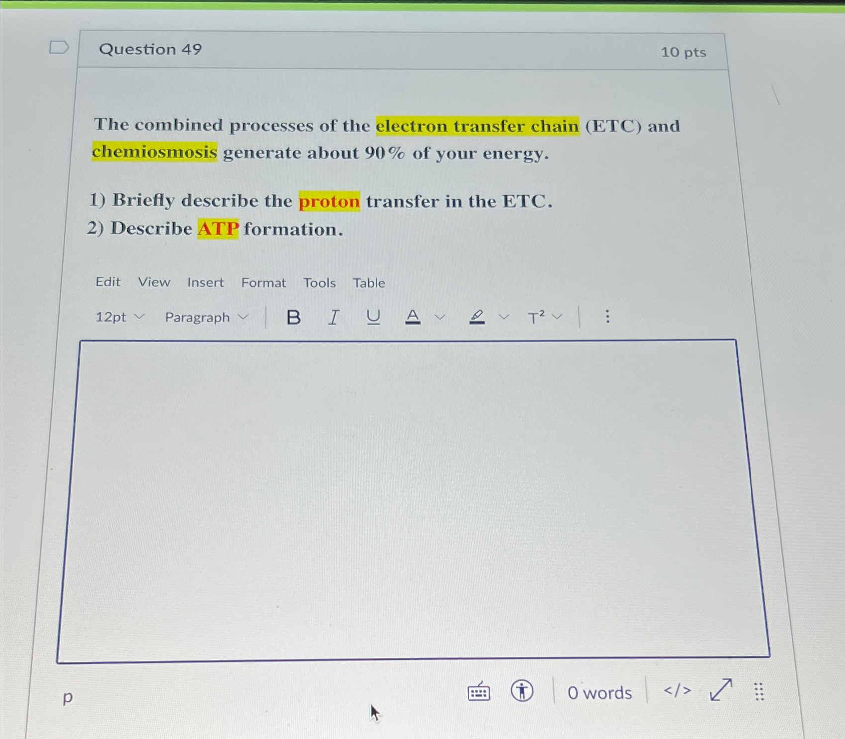 Solved Question 4910 ﻿ptsThe combined processes of the | Chegg.com