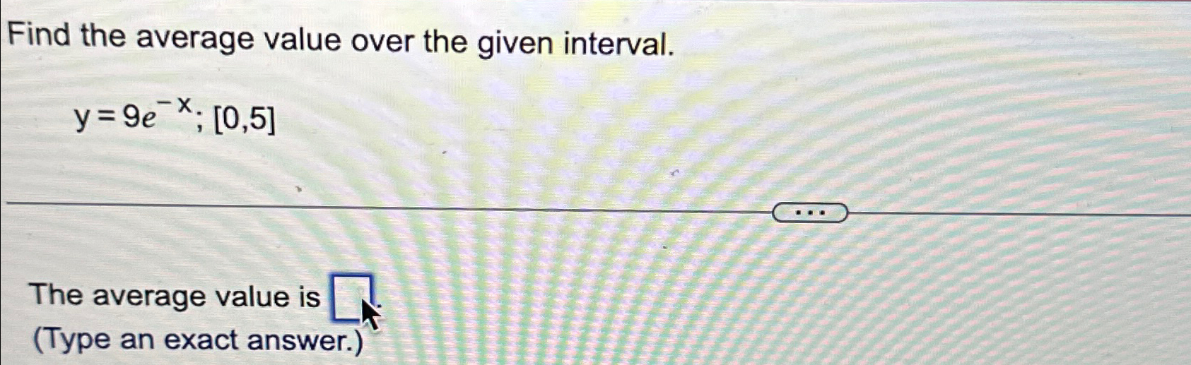 Solved Find the average value over the given | Chegg.com