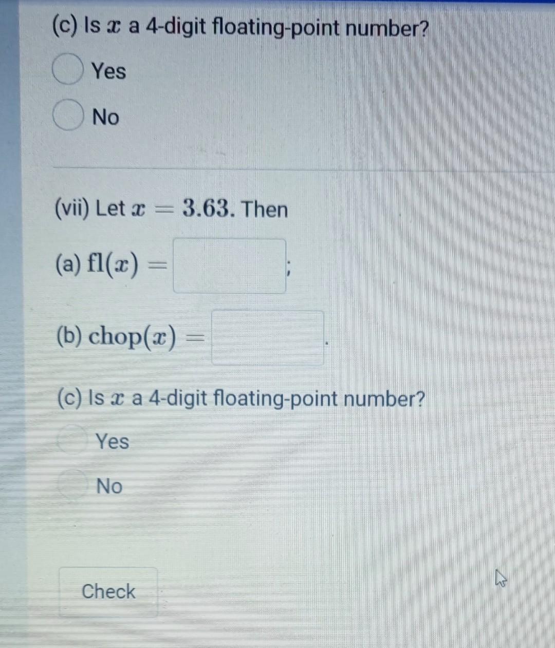 Solved For which of the following decimal numbers x, (a) | Chegg.com