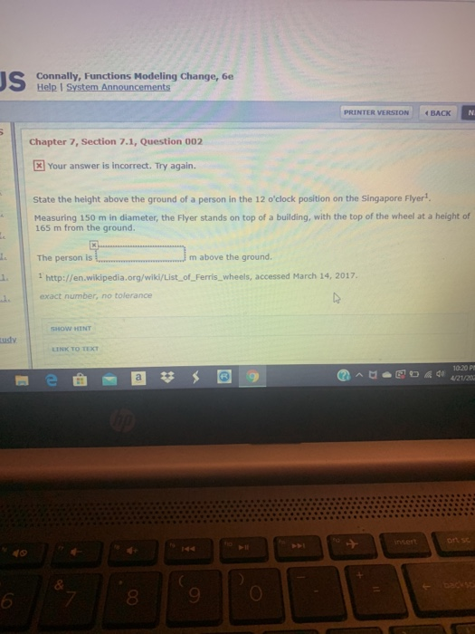 Solved JS Connally, Functions Modeling Change, 6e Help | Chegg.com