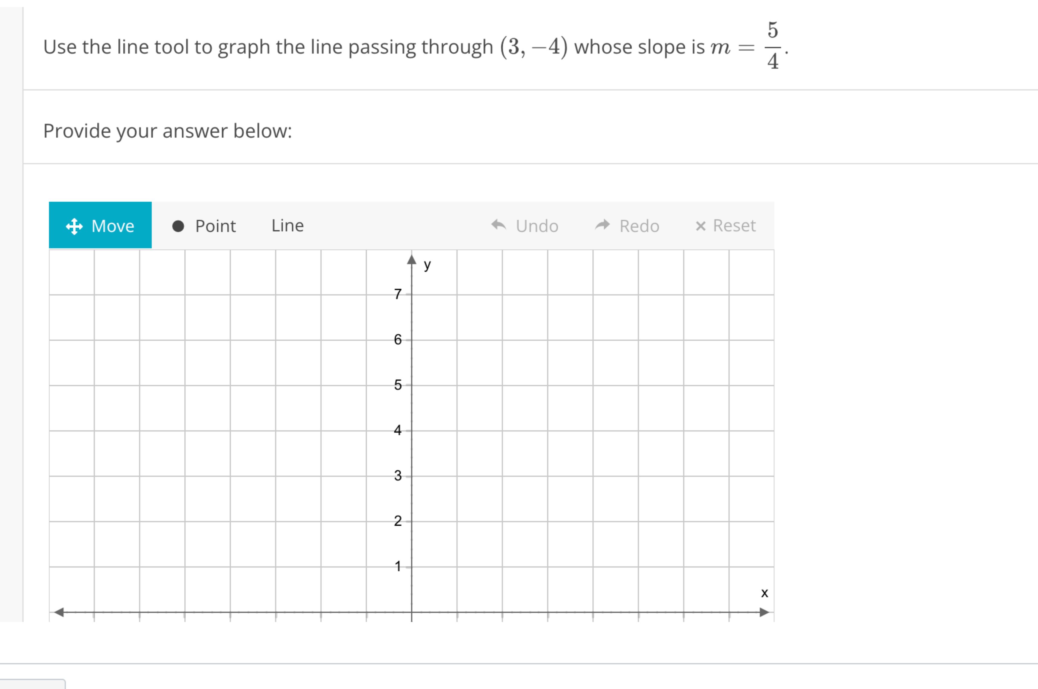 Solved Use the line tool to graph the line passing through | Chegg.com
