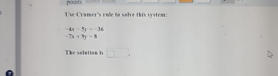 Solved Use Ciamer's rule to solve this | Chegg.com