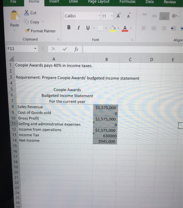 Solved assignment mod 05 Excel Home Insert Draw Page Layout | Chegg.com