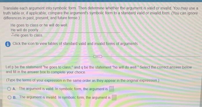 Solved Translate each argument into symbolic form. Then | Chegg.com