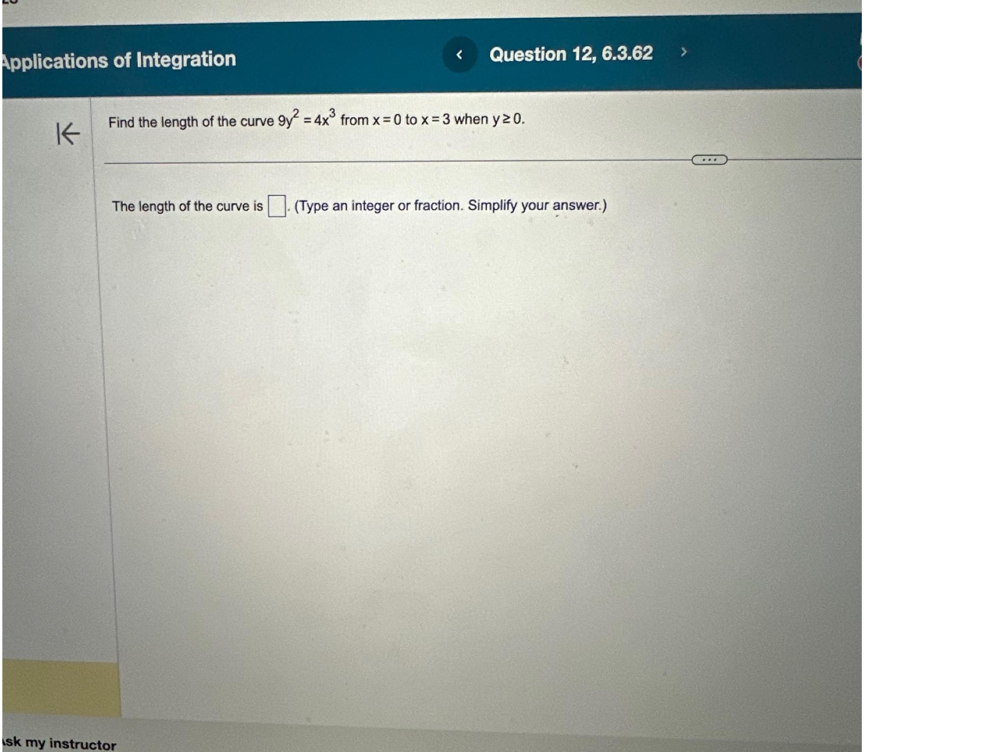 Solved Applications of IntegrationQuestion 12, 6.3.62KFind | Chegg.com
