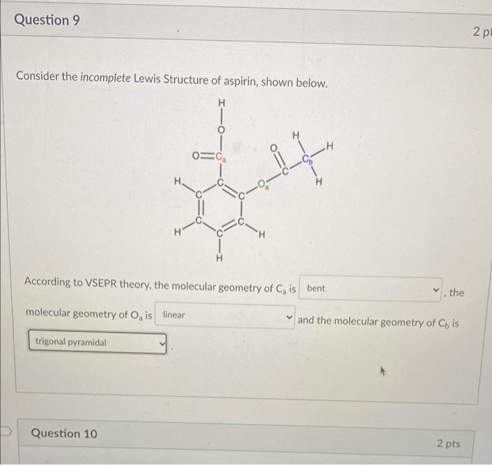 Solved Question 9 2 2 pi Consider the incomplete Lewis | Chegg.com