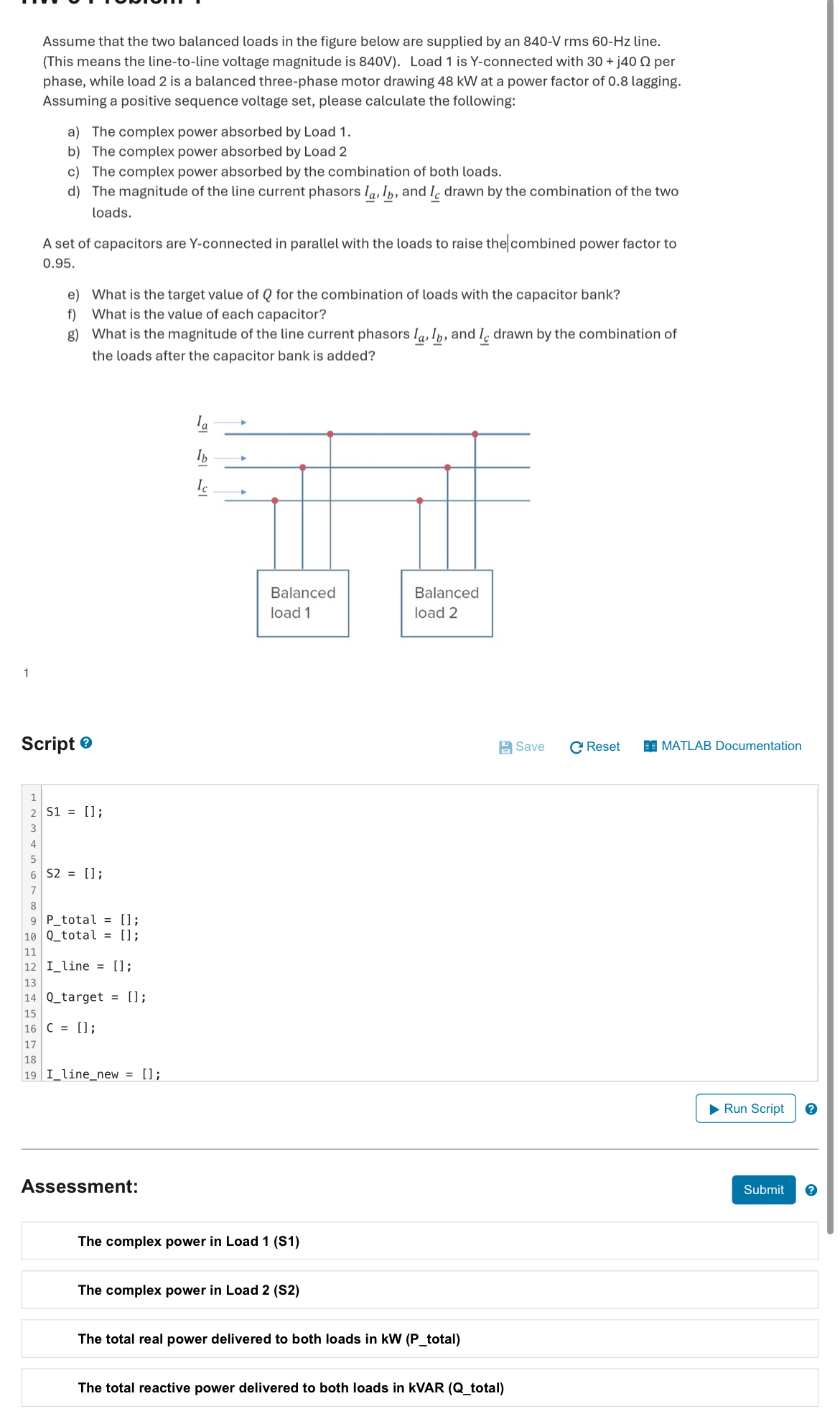 Solved Assume that the two balanced loads in the figure | Chegg.com