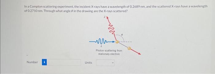 Solved In a Compton scattering experiment, the incident | Chegg.com