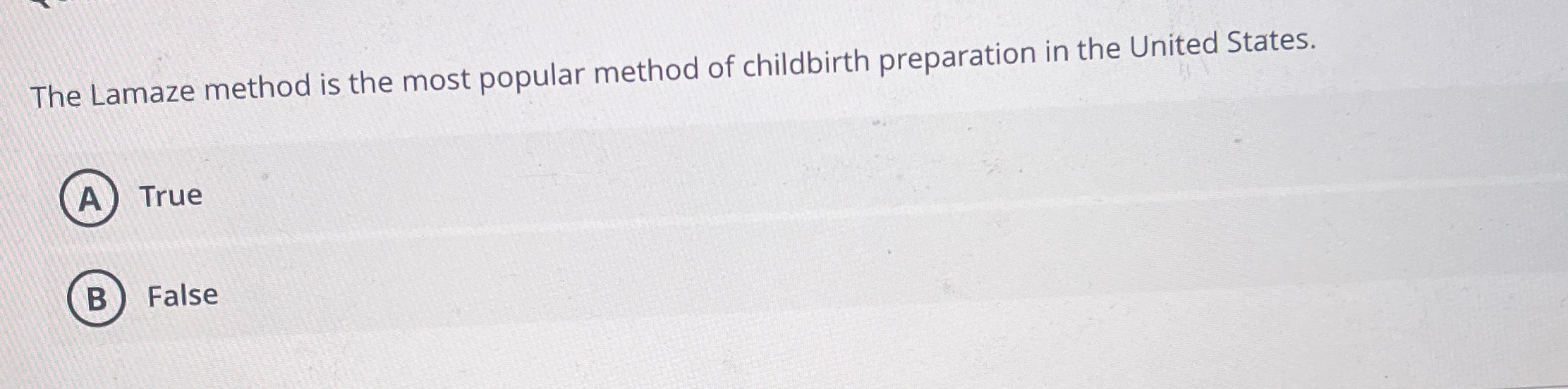 Solved The Lamaze method is the most popular method of | Chegg.com