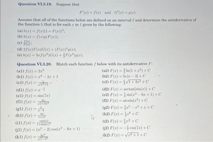 Solved Question VI.3.19. Suppose that F′(x)=f(x) and | Chegg.com