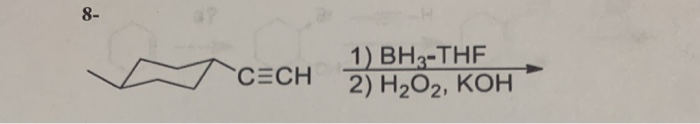 Solved of CECH 1) BH3-THE 2) H2O2, KOH | Chegg.com