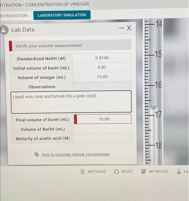 Solved I need to figure out the final Volume of buret, | Chegg.com